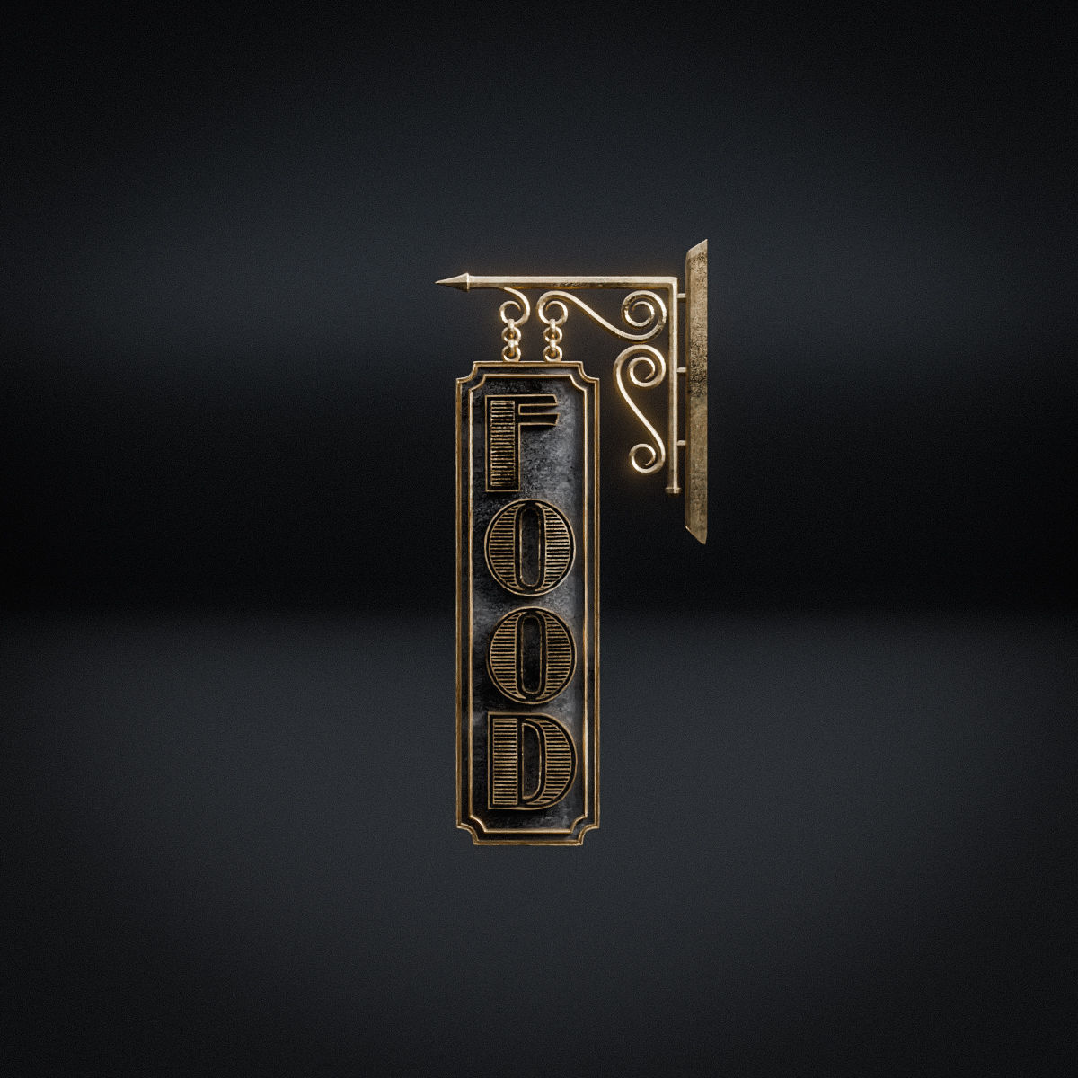 3D model BUILDING SIGN ART DECO STEAMPUNK VR / AR / low-poly | CGTrader