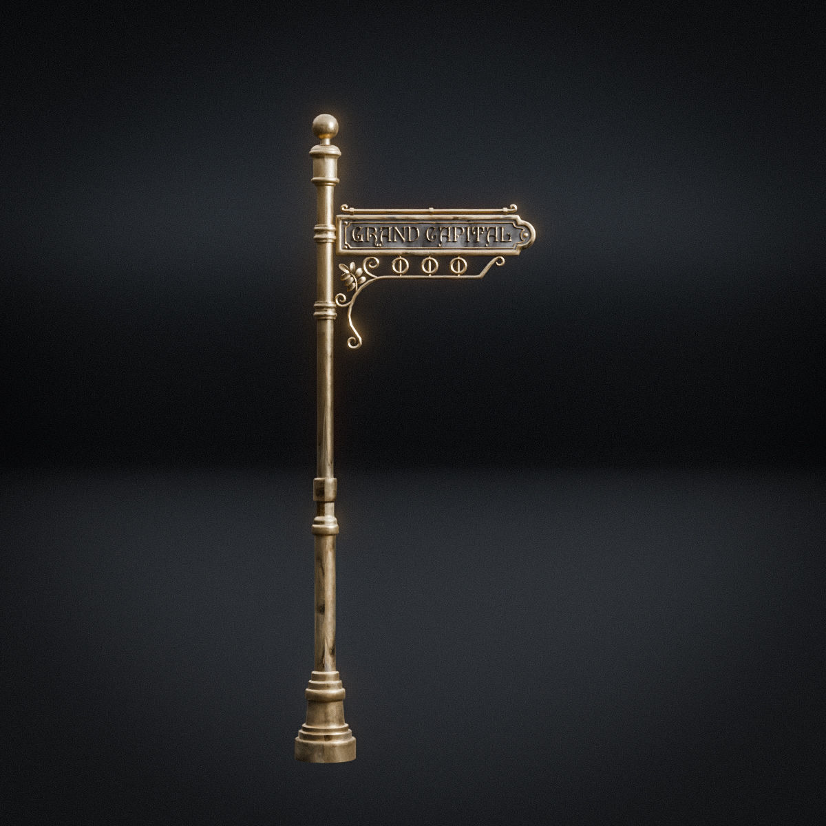 3D model BUILDING SIGN ART DECO STEAMPUNK VR / AR / low-poly | CGTrader