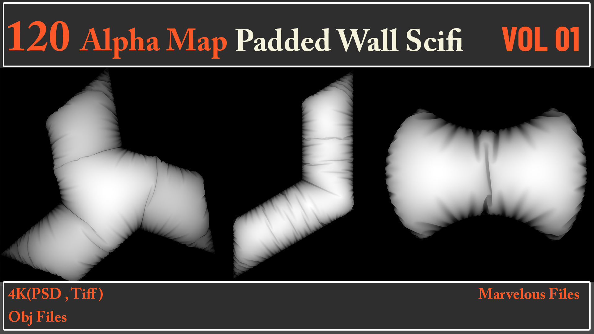 120 Alpha Maps Padded Wall SCIFI Texture | CGTrader