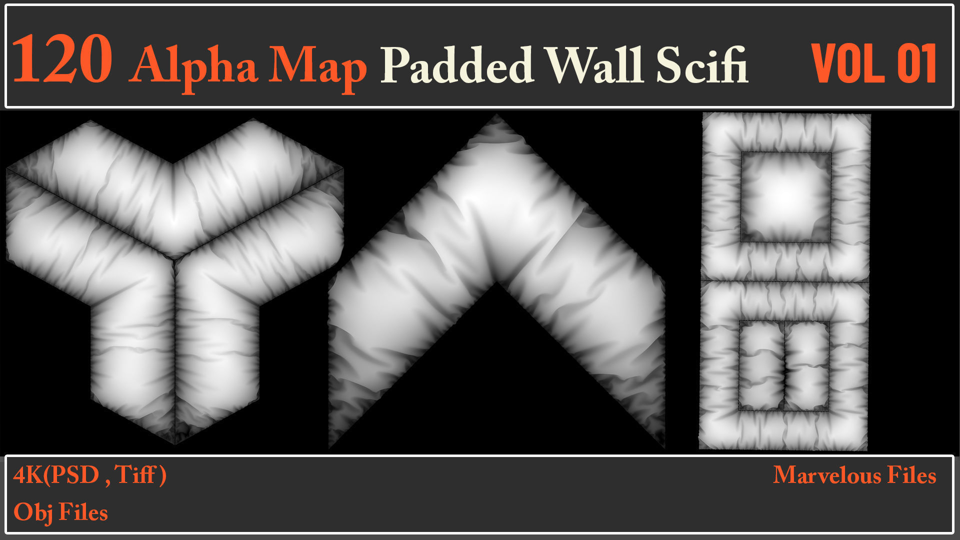 120 Alpha Maps Padded Wall SCIFI Texture | CGTrader