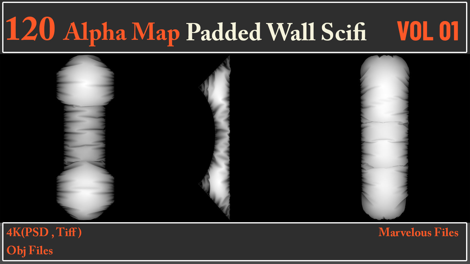 120 Alpha Maps Padded Wall SCIFI Texture | CGTrader
