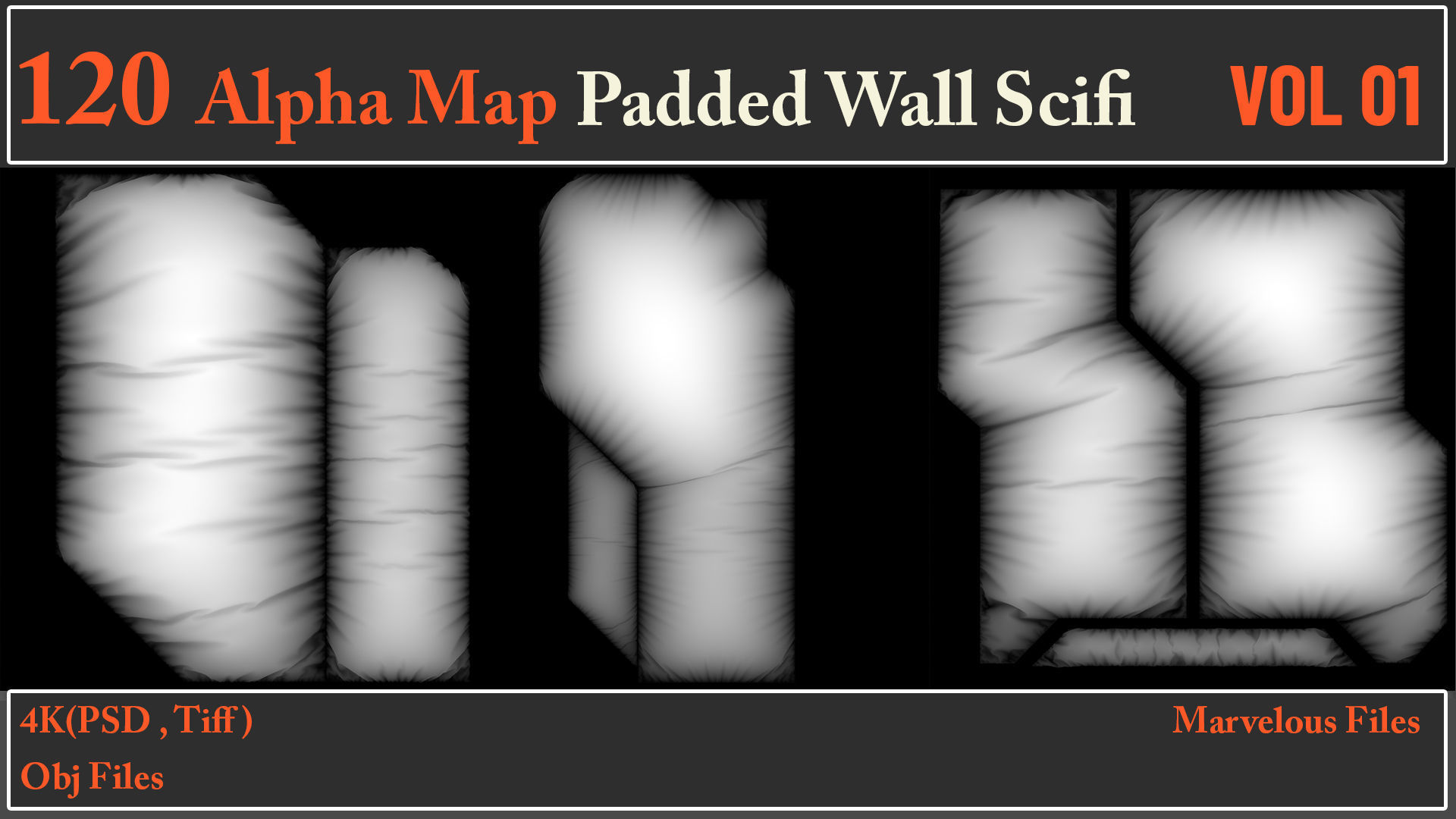 120 Alpha Maps Padded Wall SCIFI Texture | CGTrader