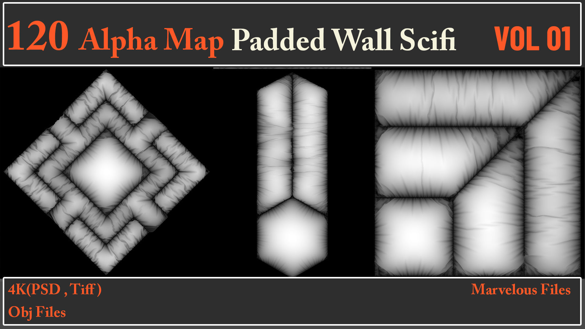 120 Alpha Maps Padded Wall SCIFI Texture | CGTrader