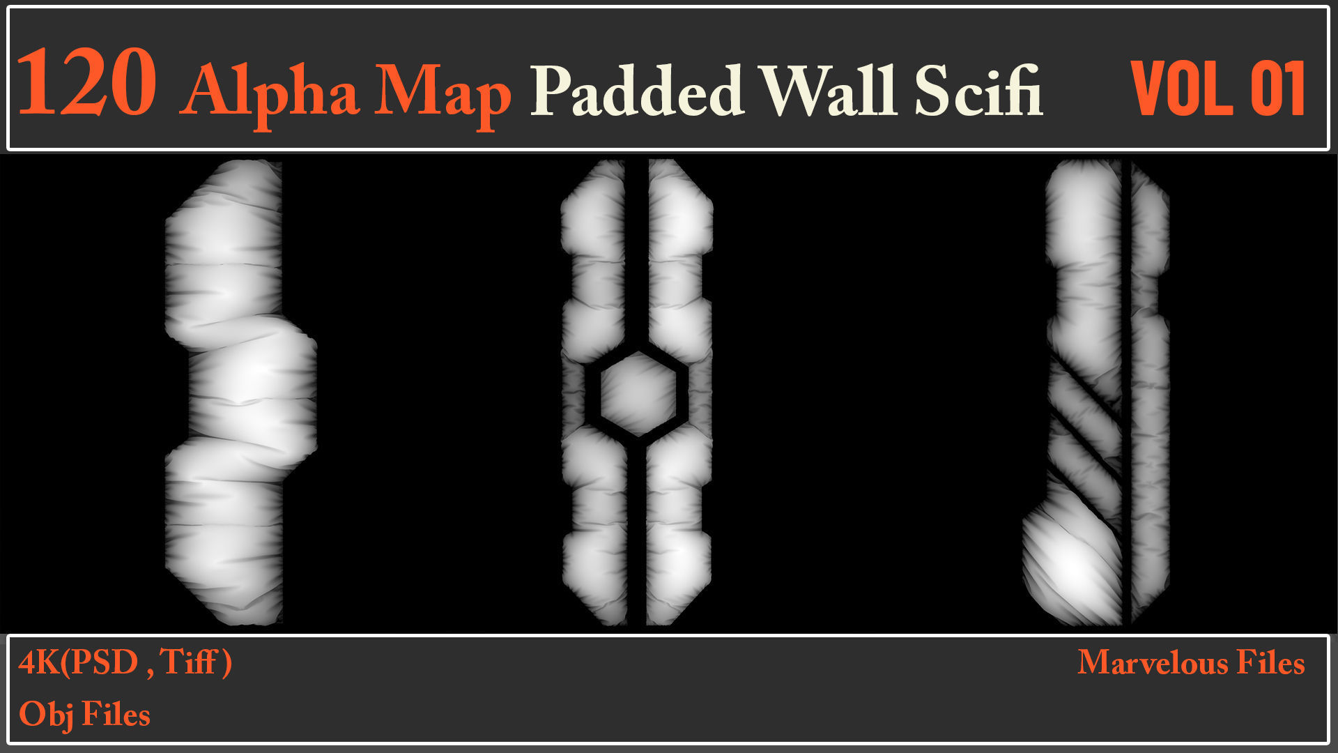 120 Alpha Maps Padded Wall SCIFI Texture | CGTrader