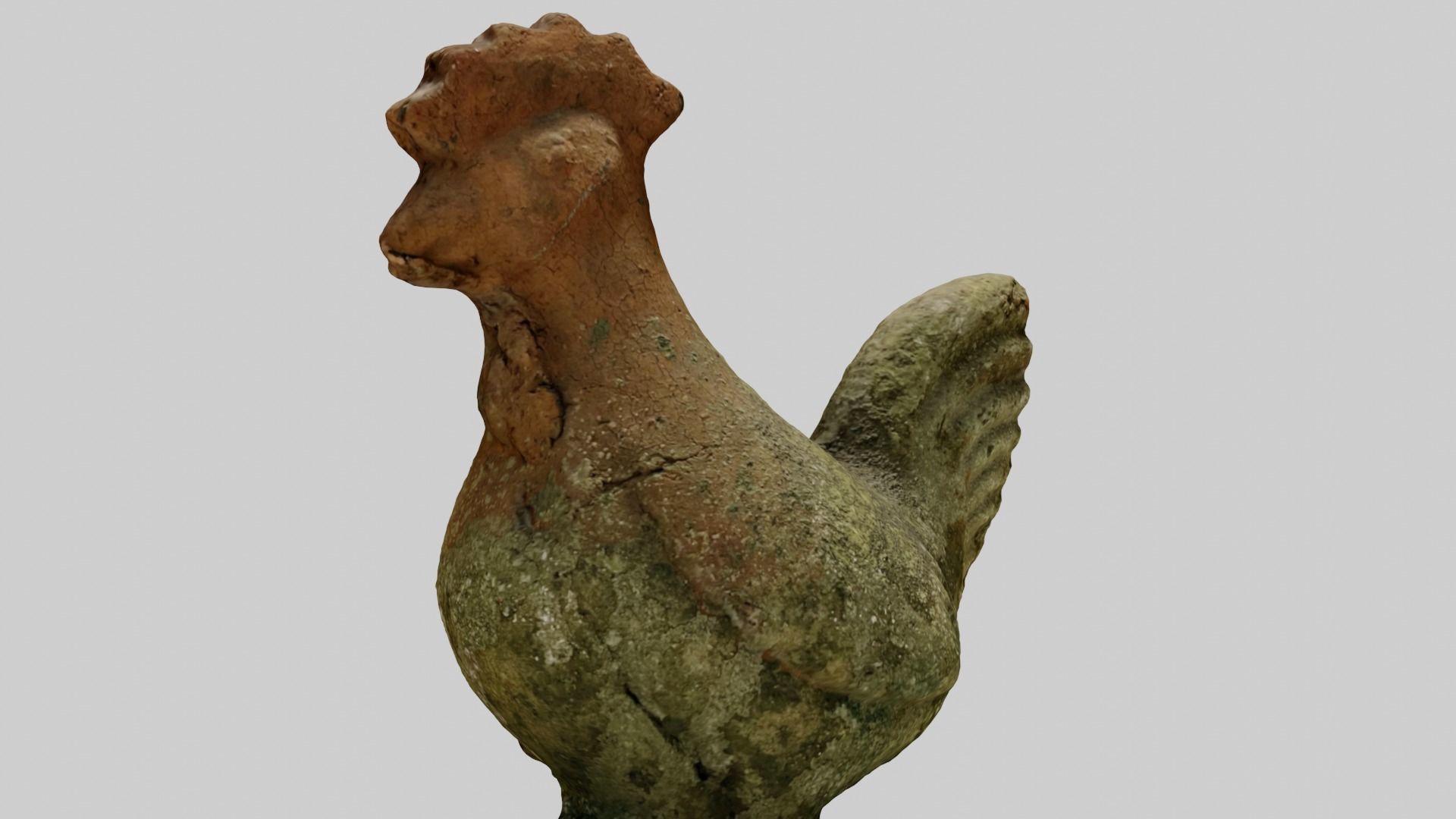 Stone Chicken Statue 3D model | CGTrader