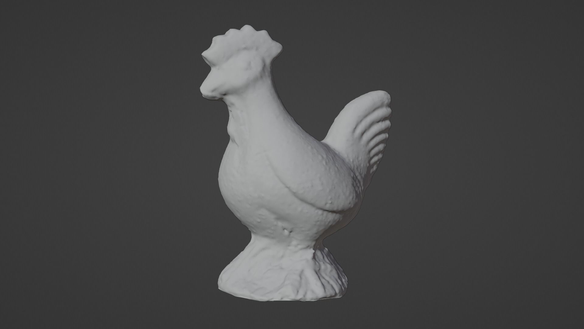 Stone Chicken Statue 3D model | CGTrader