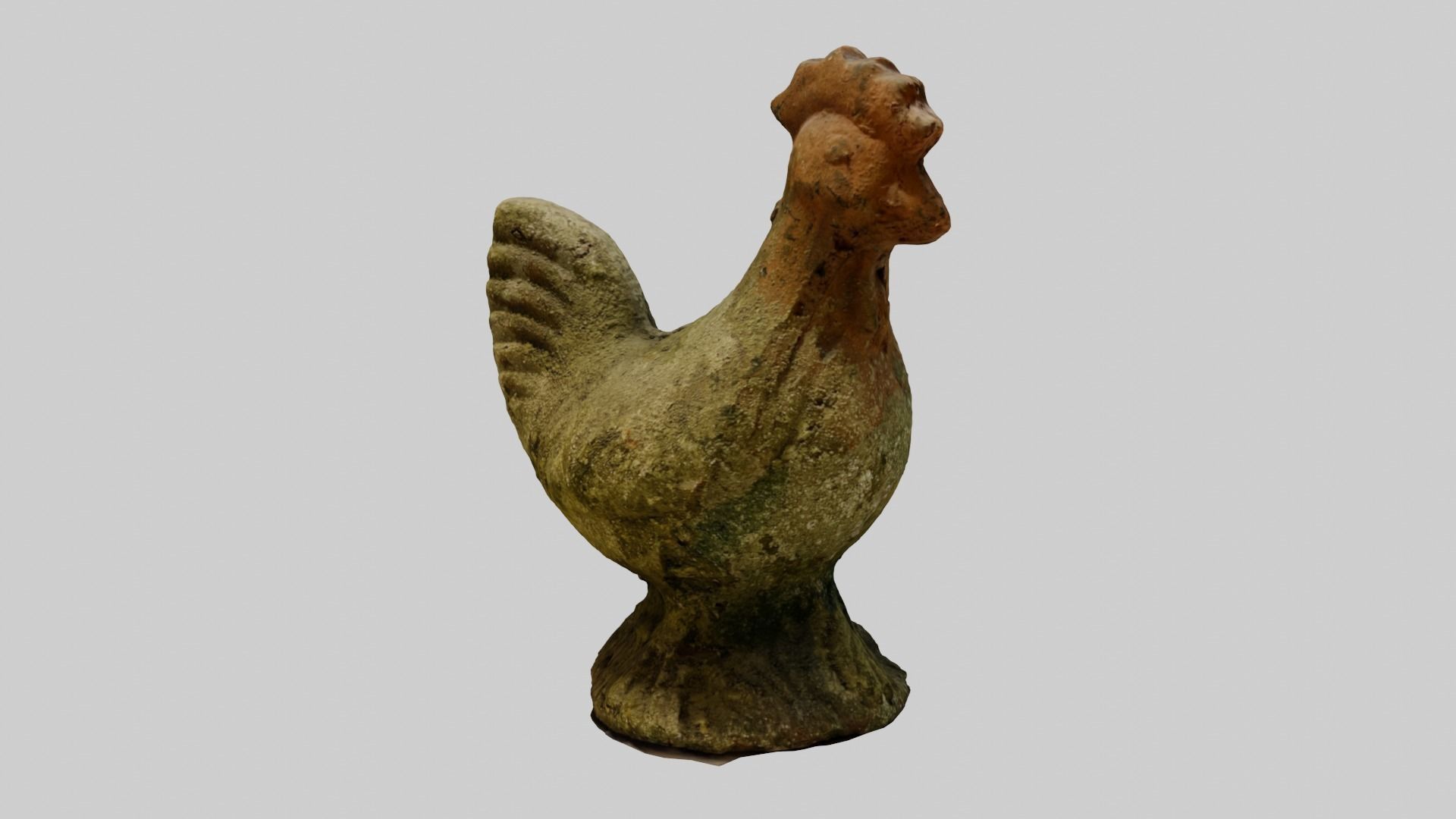 Stone Chicken Statue 3D model | CGTrader