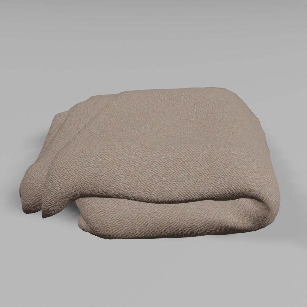 Blanket folded wool free 3D model | CGTrader