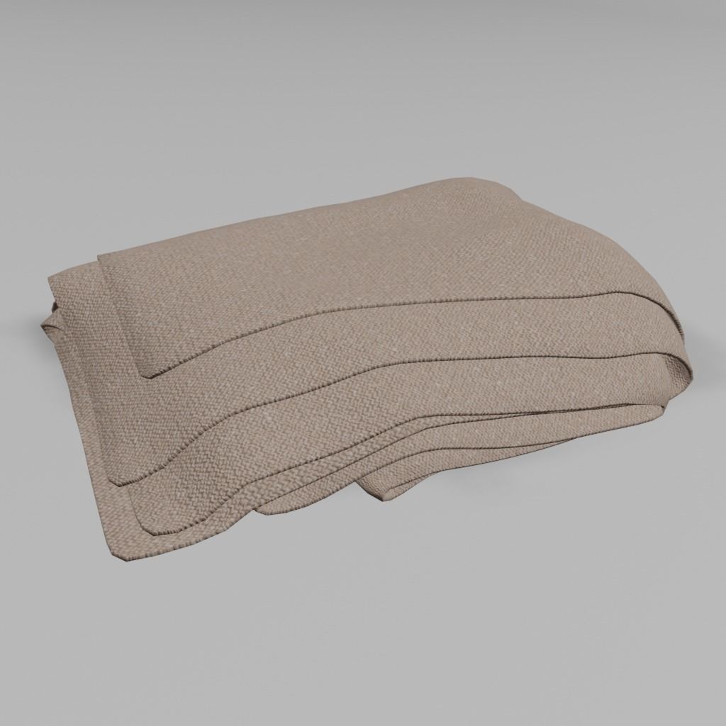 Blanket folded wool free 3D model | CGTrader