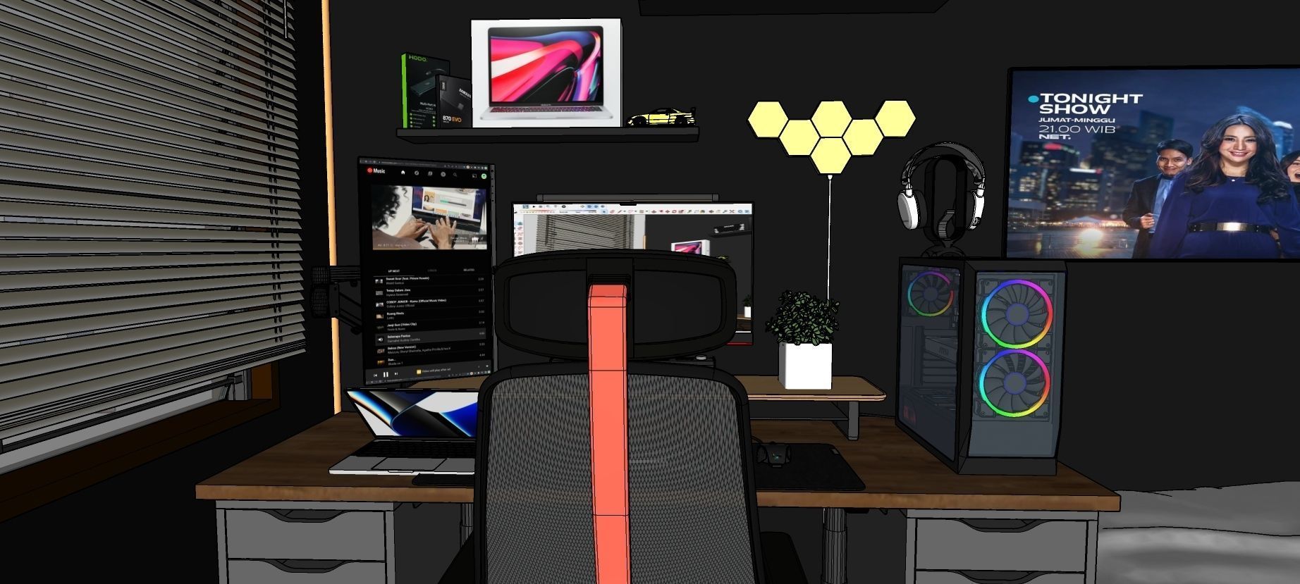 MY DESK SETUP PC 3D model | CGTrader