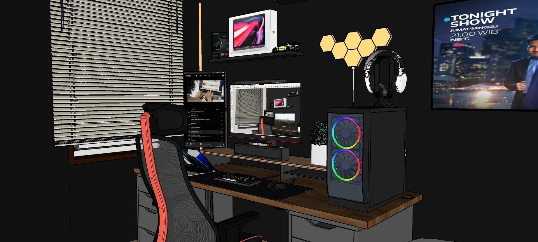 MY DESK SETUP PC 3D model | CGTrader