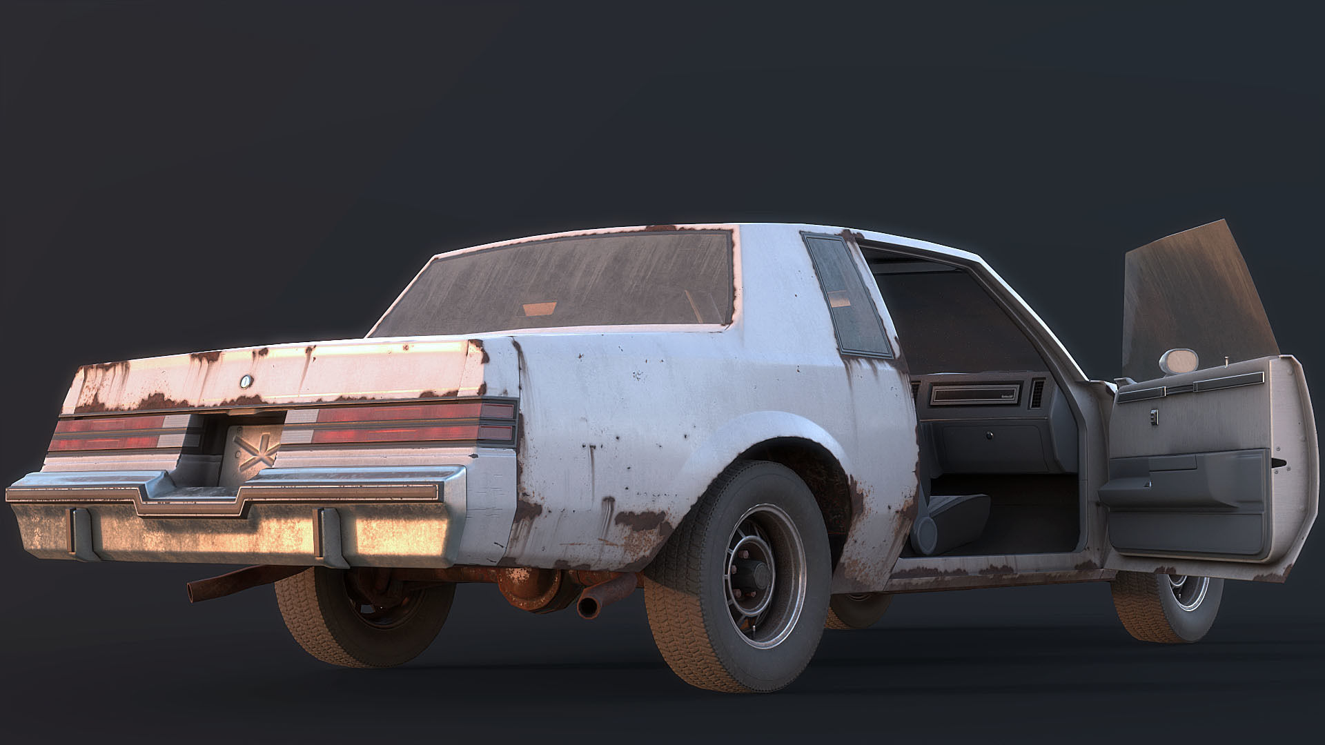 3D model set of classic coupe car with interior in 9 color variants az9 ...