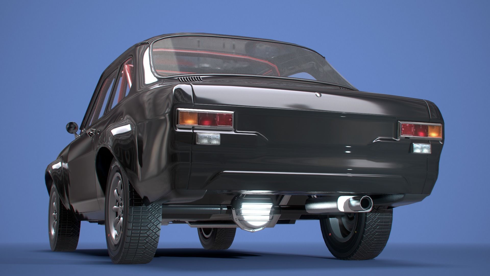 3D model set of Retro derby car with interior in 9 color variants az9 ...