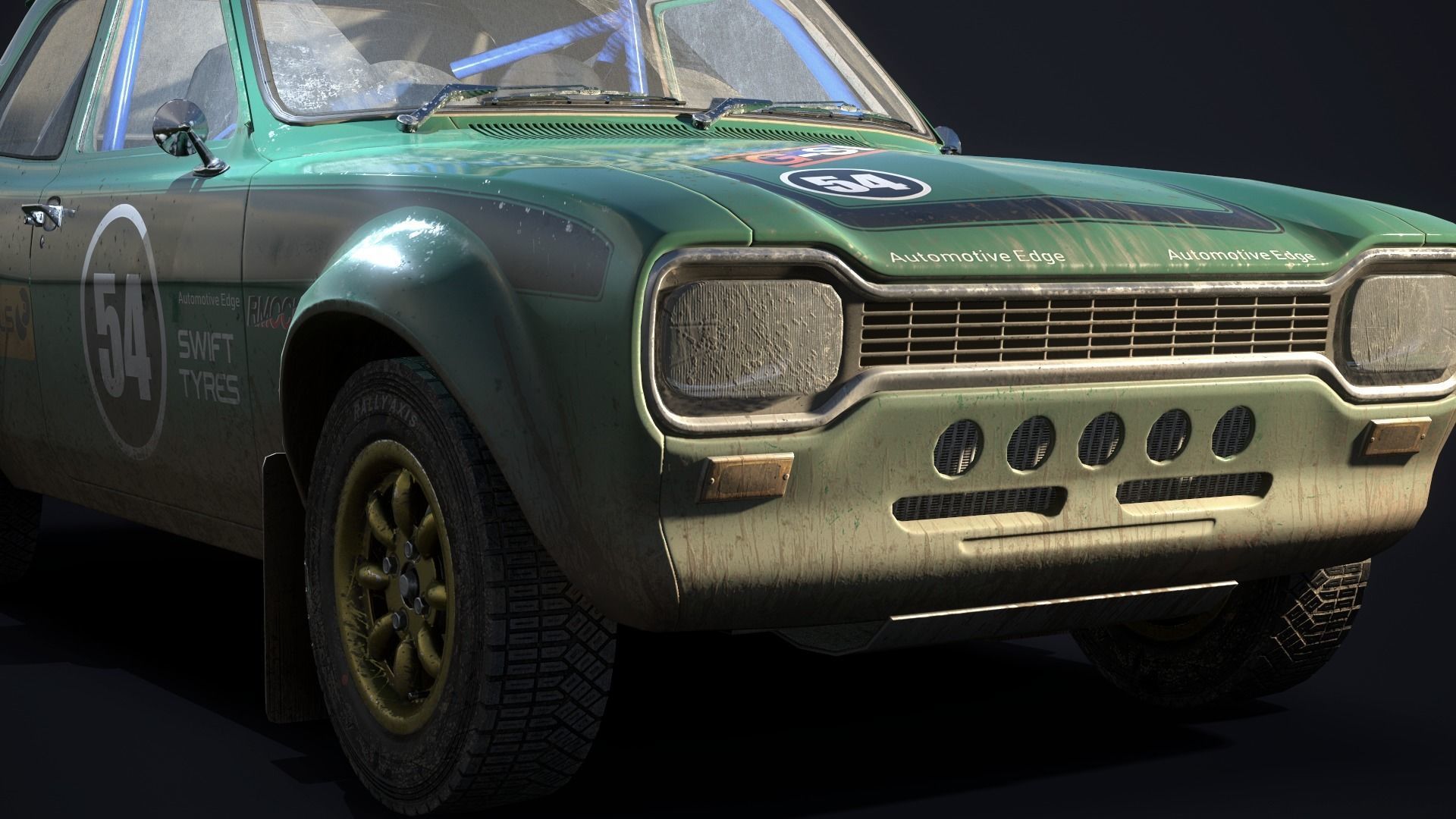 3D model set of Retro derby car with interior in 9 color variants az9 ...