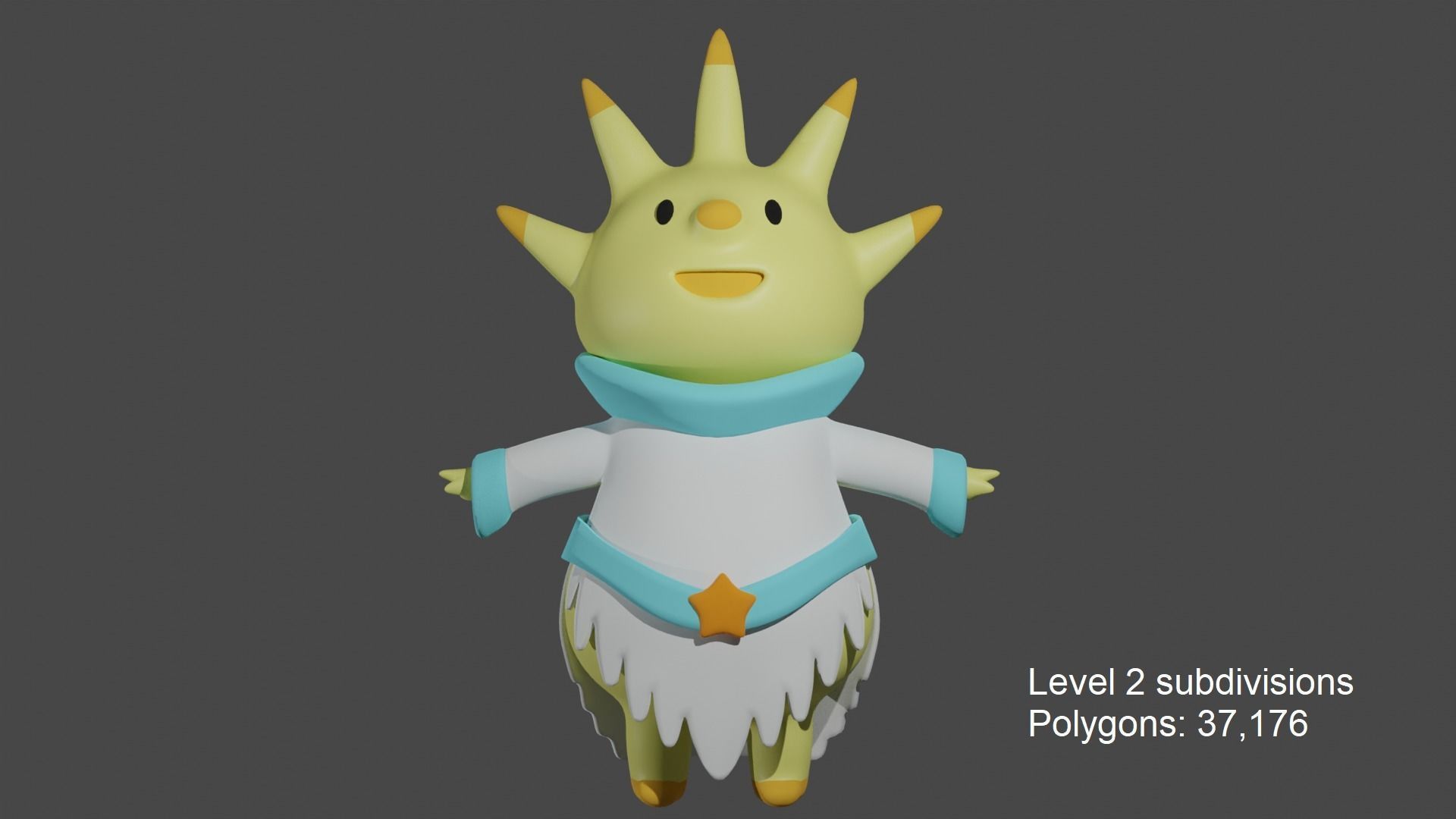 3D model Stylized cartoon sun character VR / AR / low-poly | CGTrader