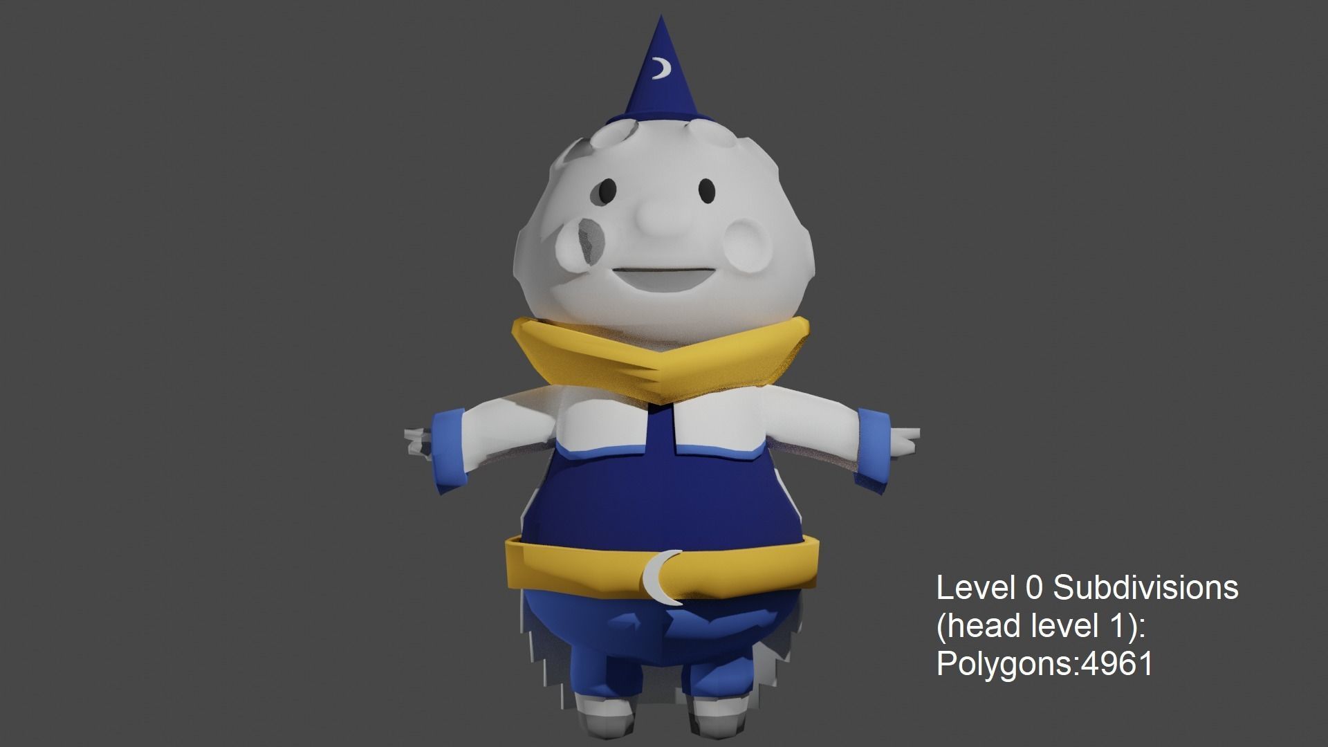 3D model Stylized Cartoon Moon Character VR / AR / low-poly | CGTrader