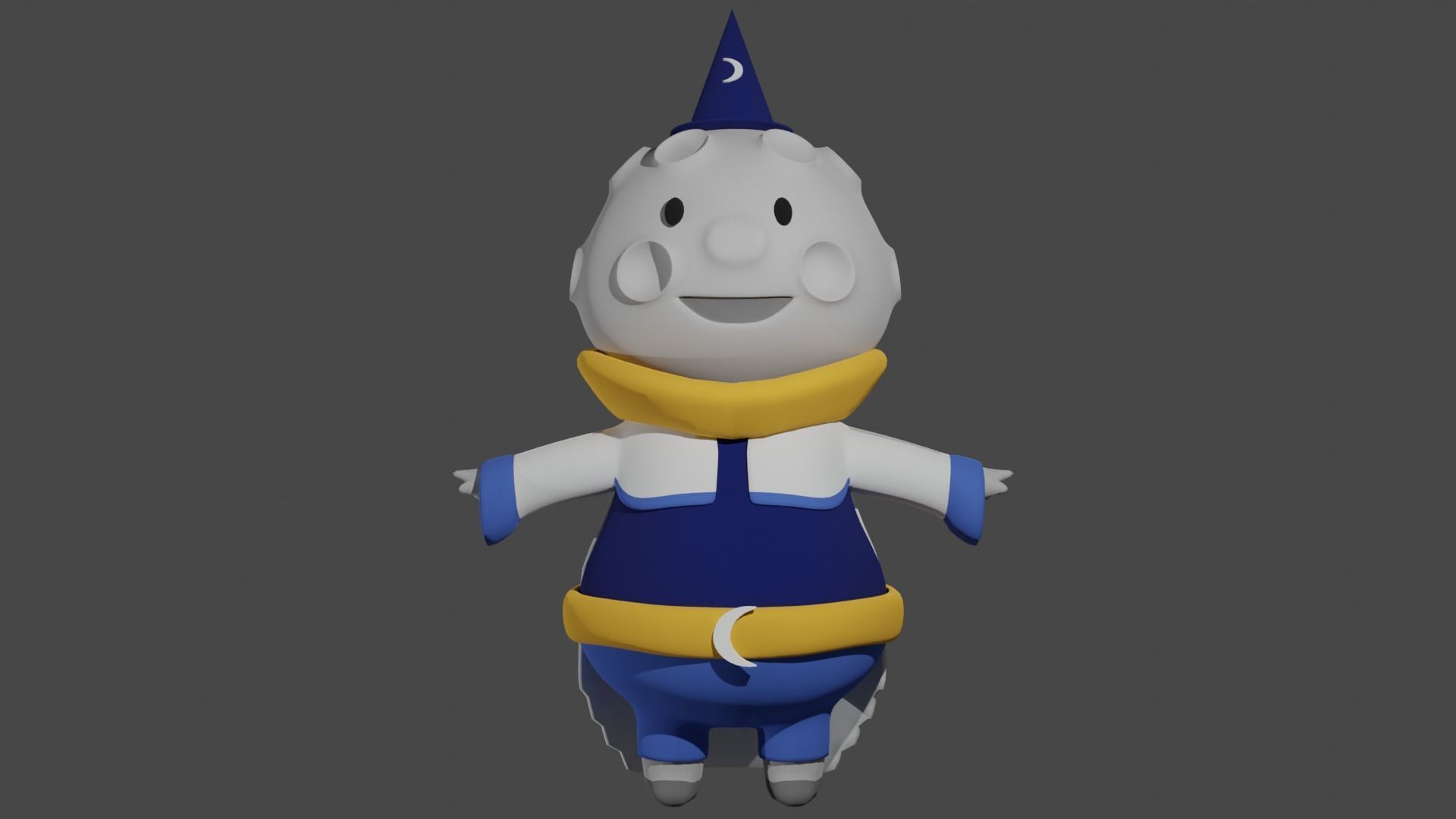 3D model Stylized Cartoon Moon Character VR / AR / low-poly | CGTrader