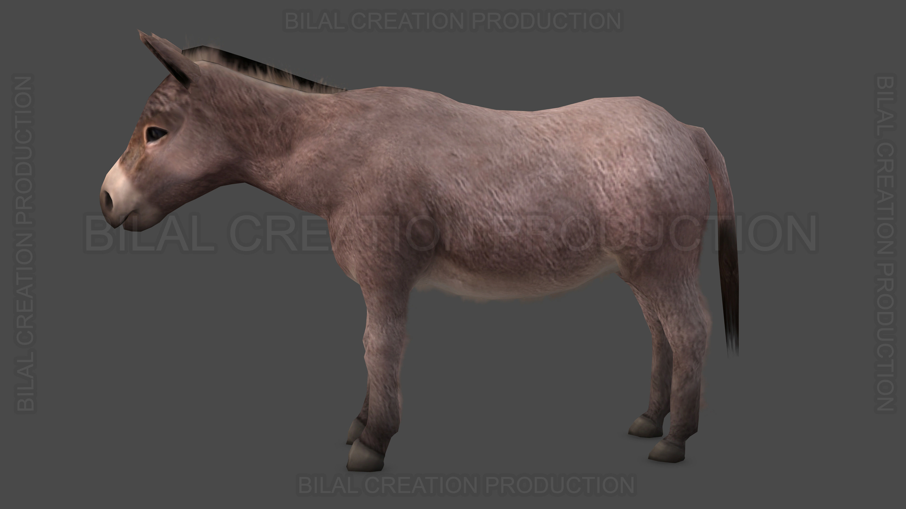 3D model Donkey Animated VR / AR / low-poly | CGTrader