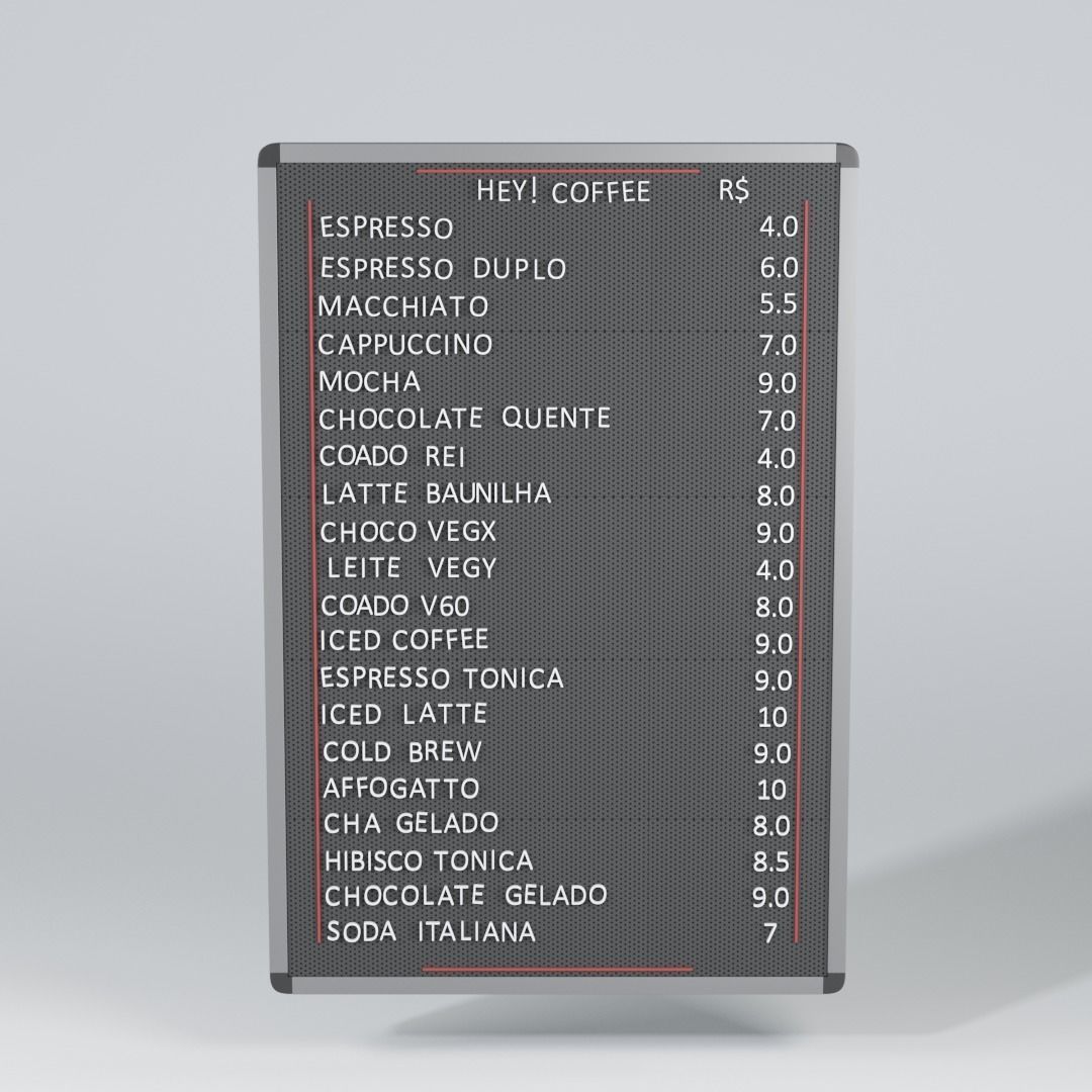 Coffee Shop Sign free 3D model | CGTrader