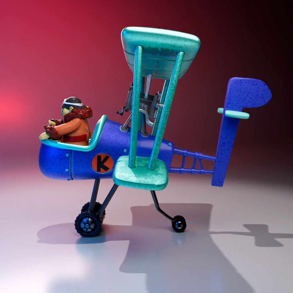 Klunk - Airplane 3D model 3D printable | CGTrader