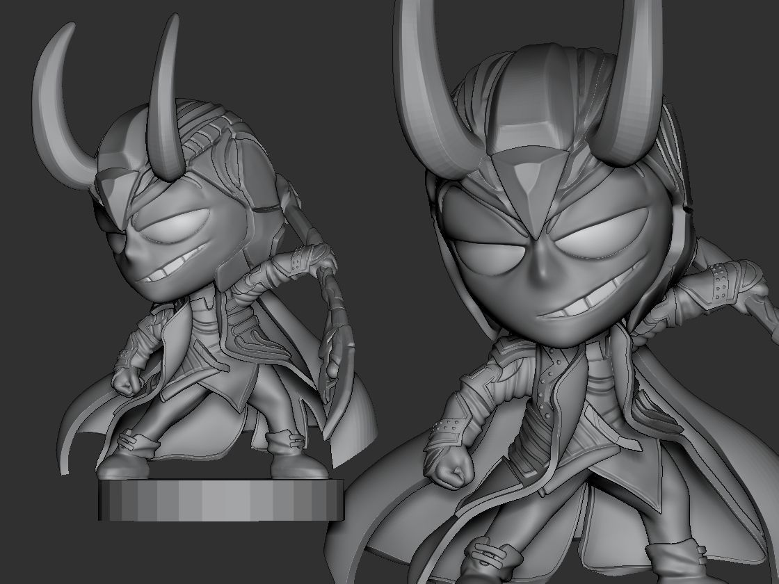 Chibi loki 3D model 3D printable | CGTrader