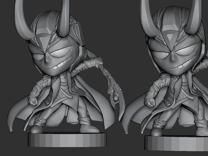 Chibi loki 3D model 3D printable | CGTrader
