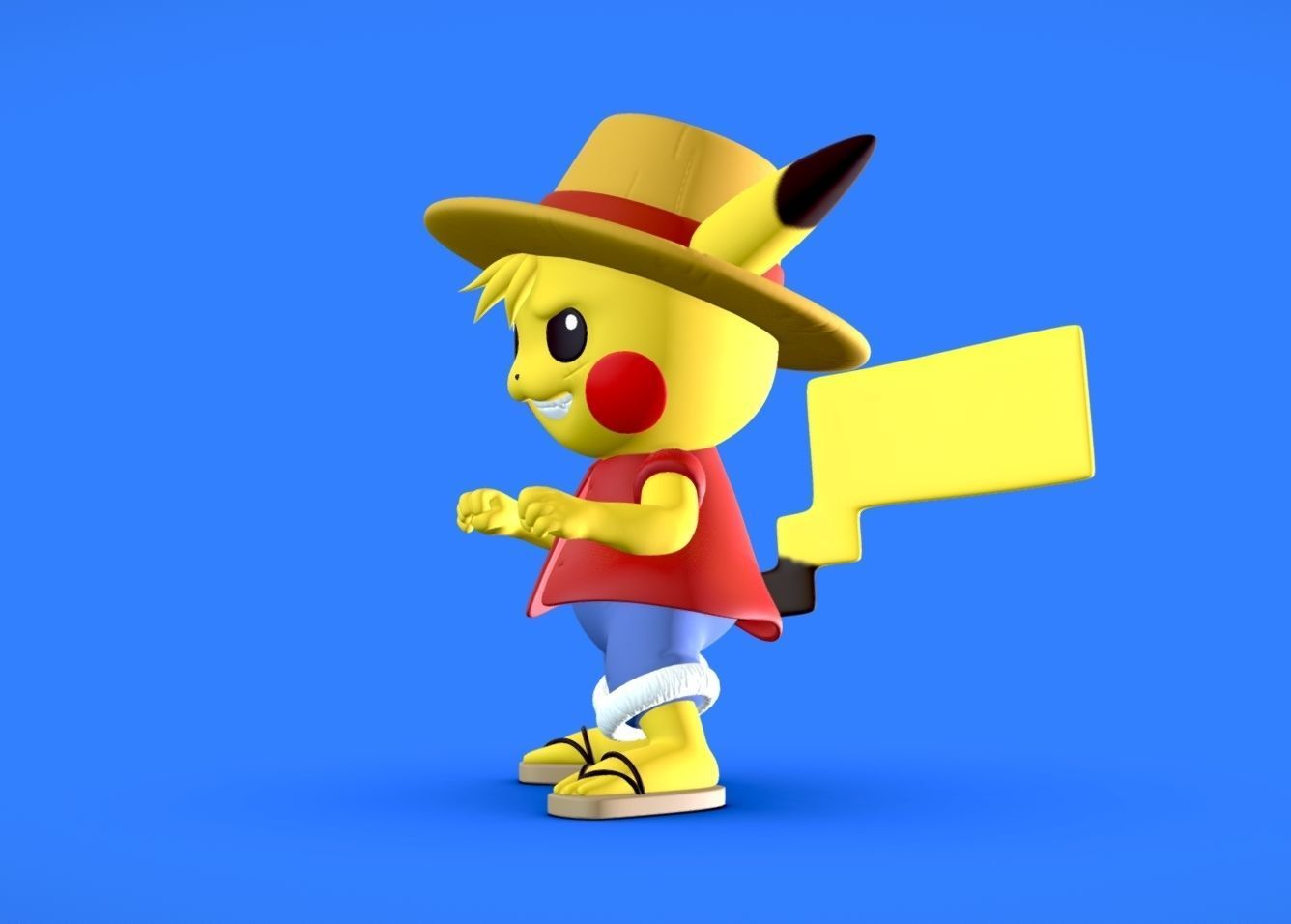 LUFFY PIKACHU - 3D PRINT 3D model 3D printable | CGTrader