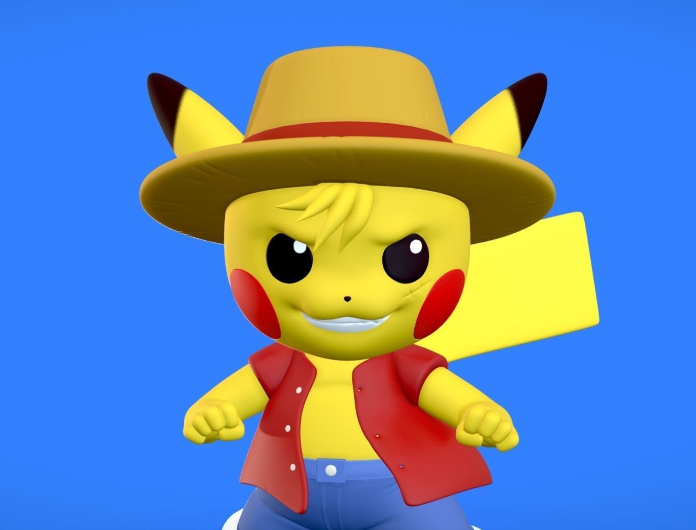 LUFFY PIKACHU - 3D PRINT 3D model 3D printable | CGTrader