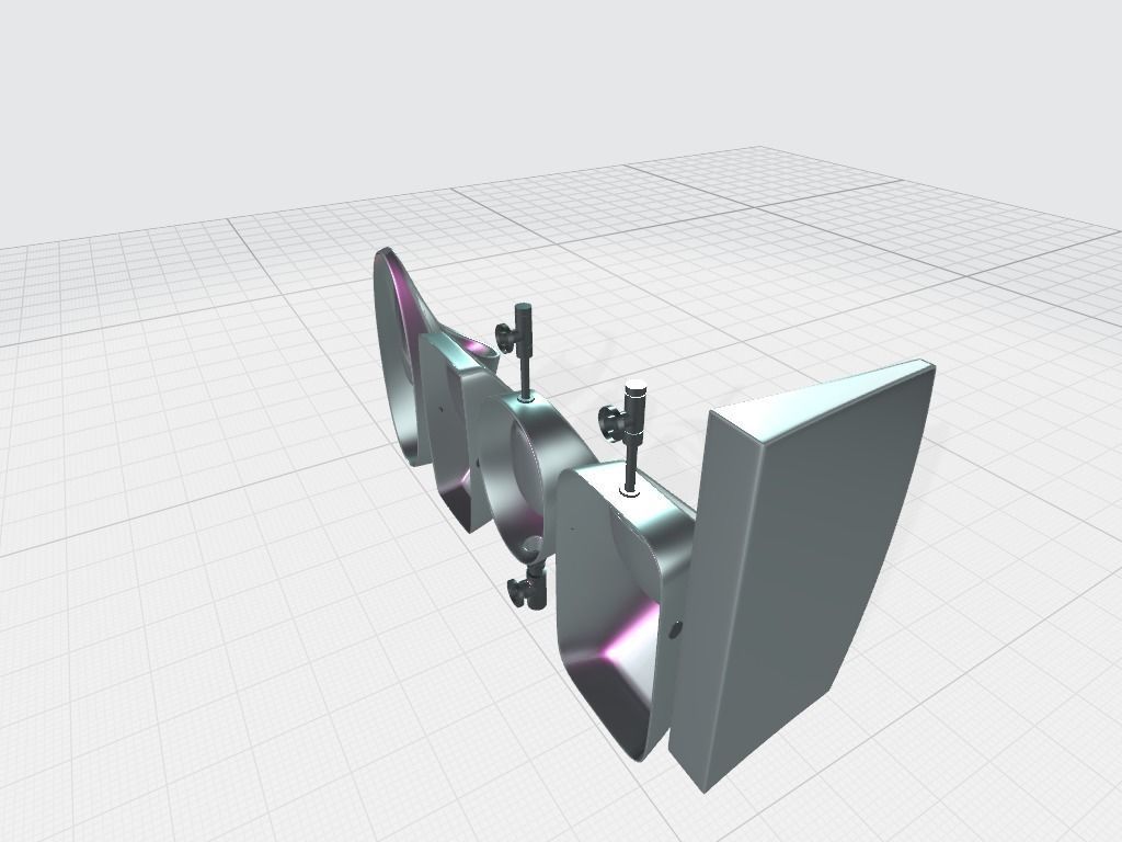 Urinal metal plate 3D model | CGTrader