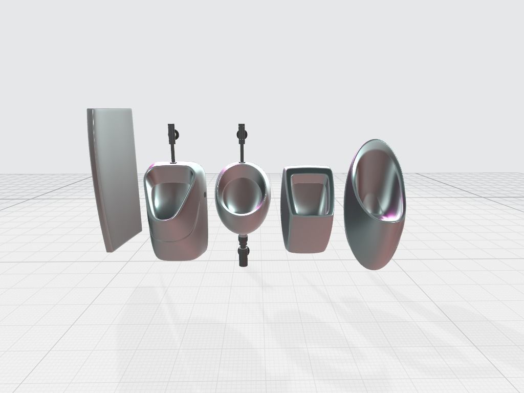 Urinal metal plate 3D model | CGTrader