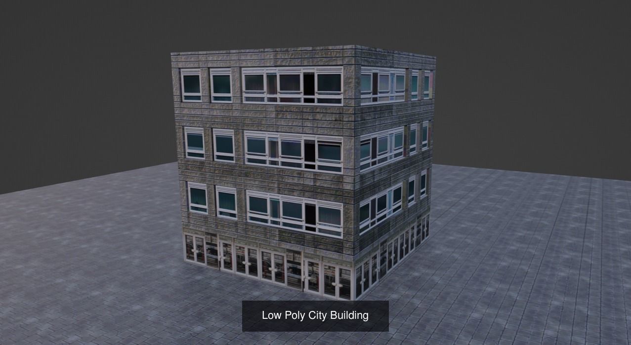 3D Model Collection Low Ploy Building Game Ready VR / AR / low-poly ...