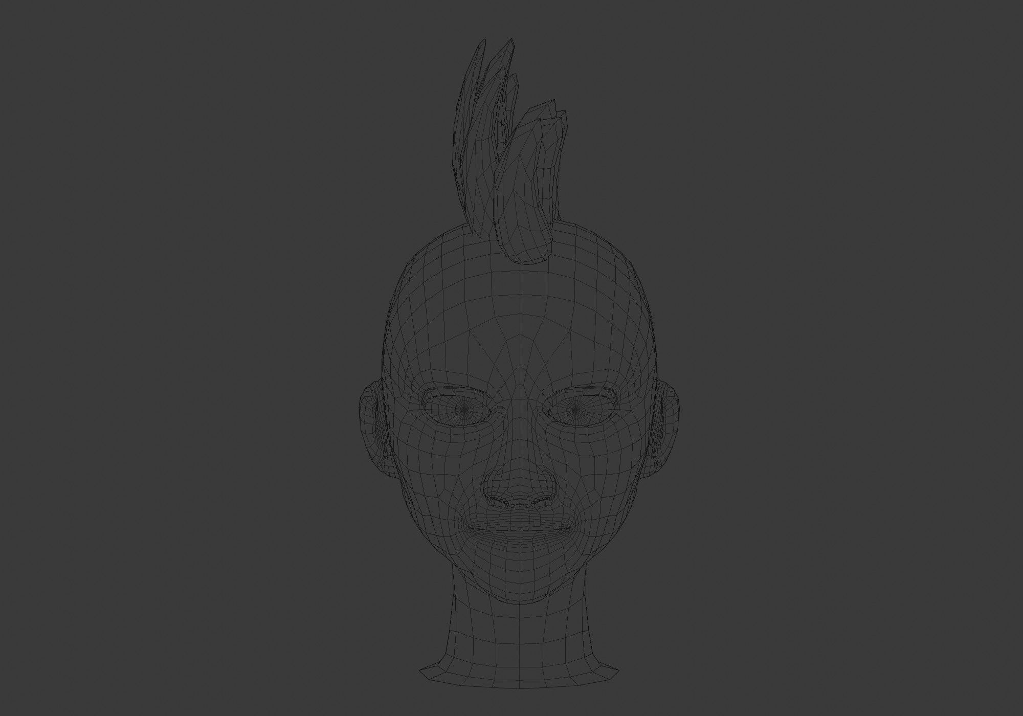 3D model Up Punk Hairstyle VR / AR / low-poly | CGTrader