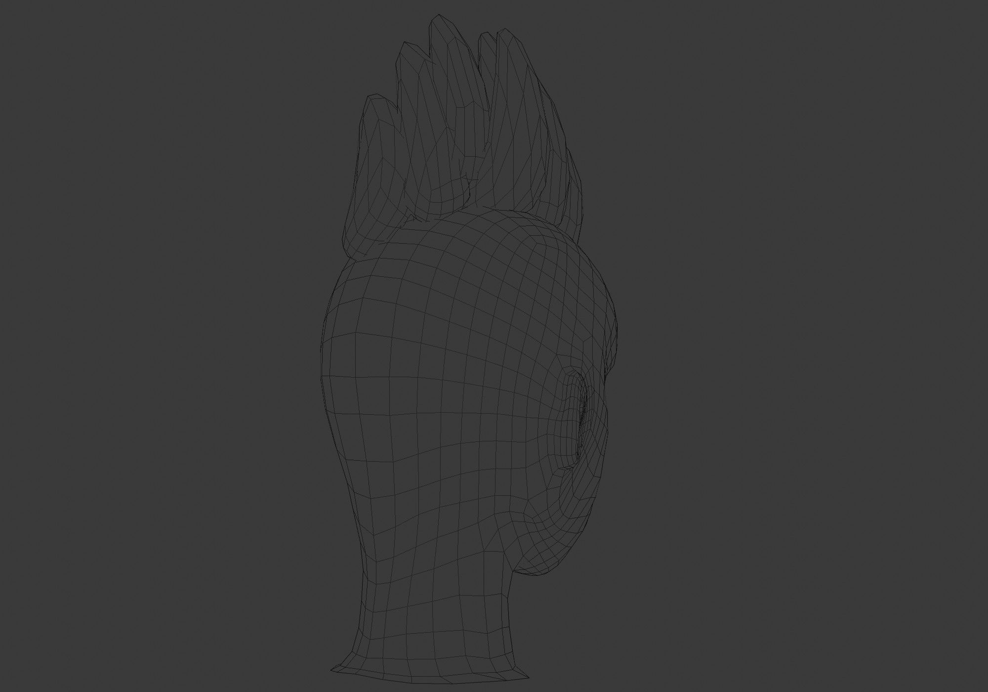 3D model Up Punk Hairstyle VR / AR / low-poly | CGTrader