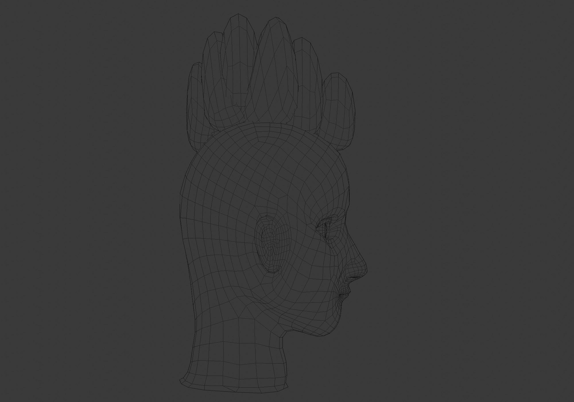 3D model Up Punk Hairstyle VR / AR / low-poly | CGTrader