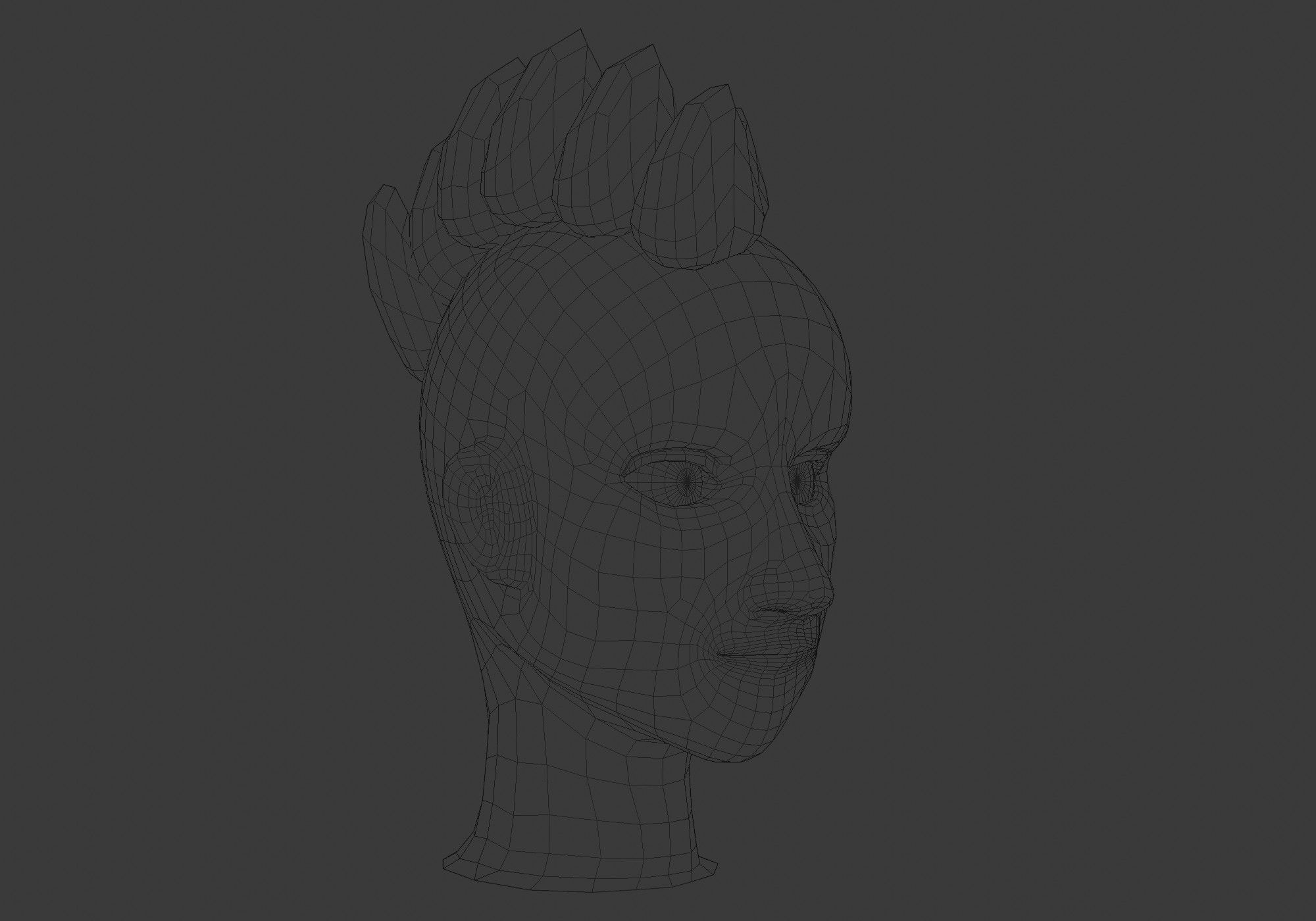 3D model Punk Cartoon Hairstyle VR / AR / low-poly | CGTrader