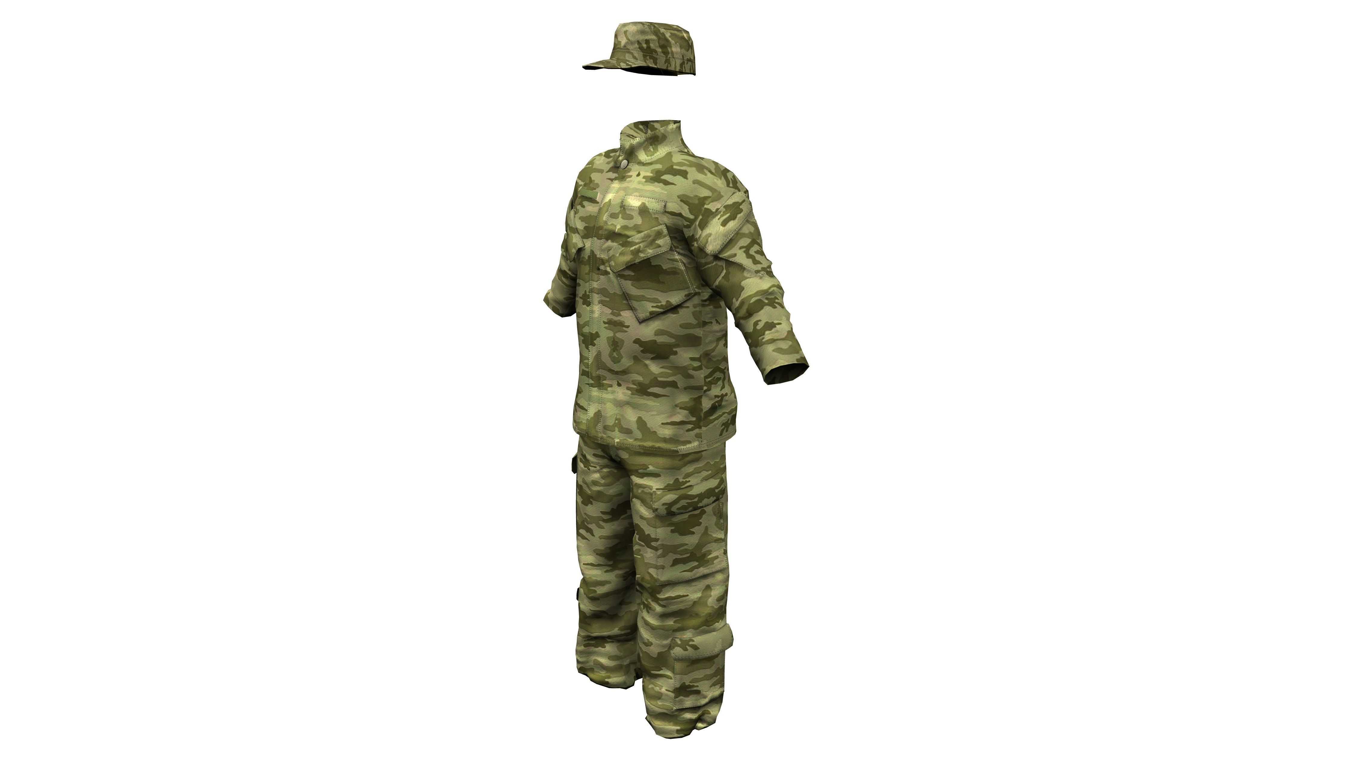 3D model Men Army Uniform Full Outfit VR / AR / low-poly | CGTrader