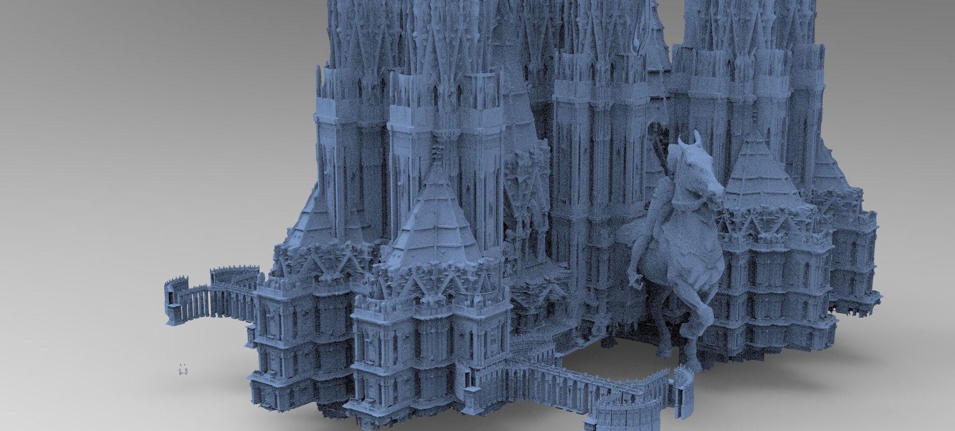 Angelic Cathedral High Rise Mass structure 2 3D model | CGTrader