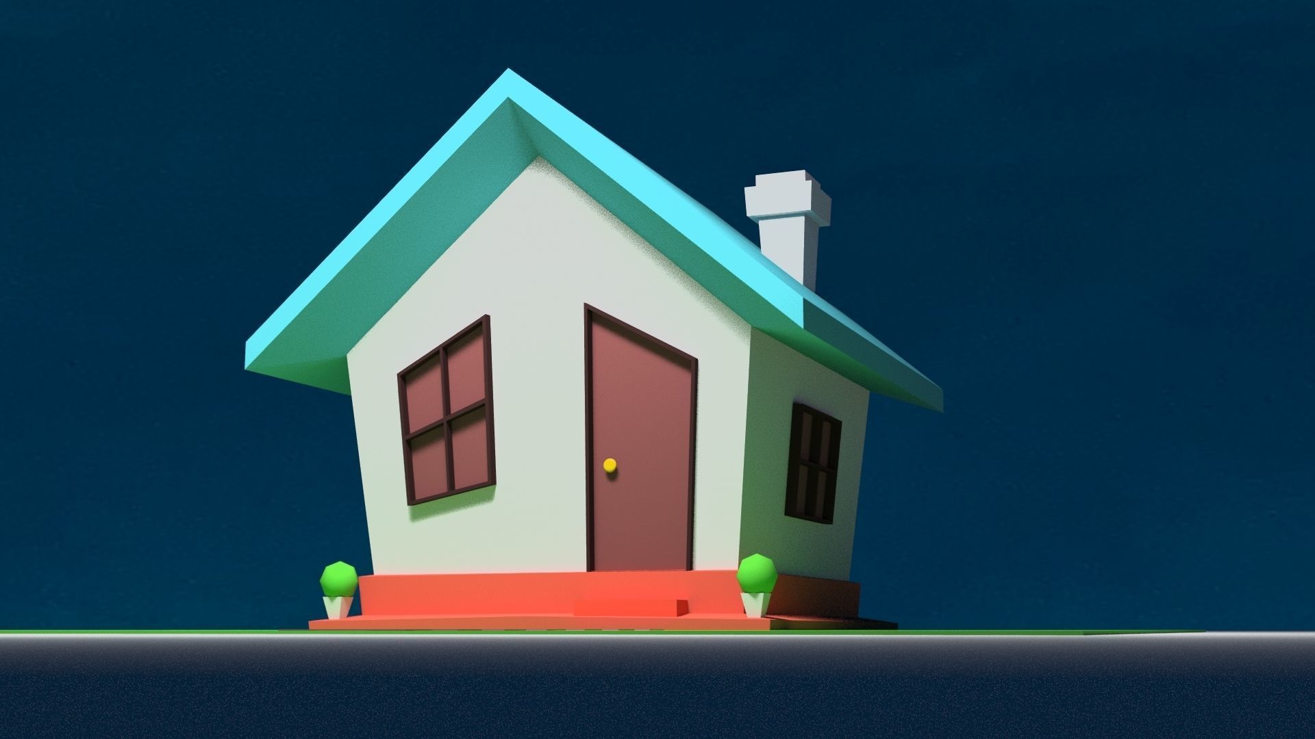 Low-Poly Cartoon House free VR / AR / low-poly 3D model | CGTrader