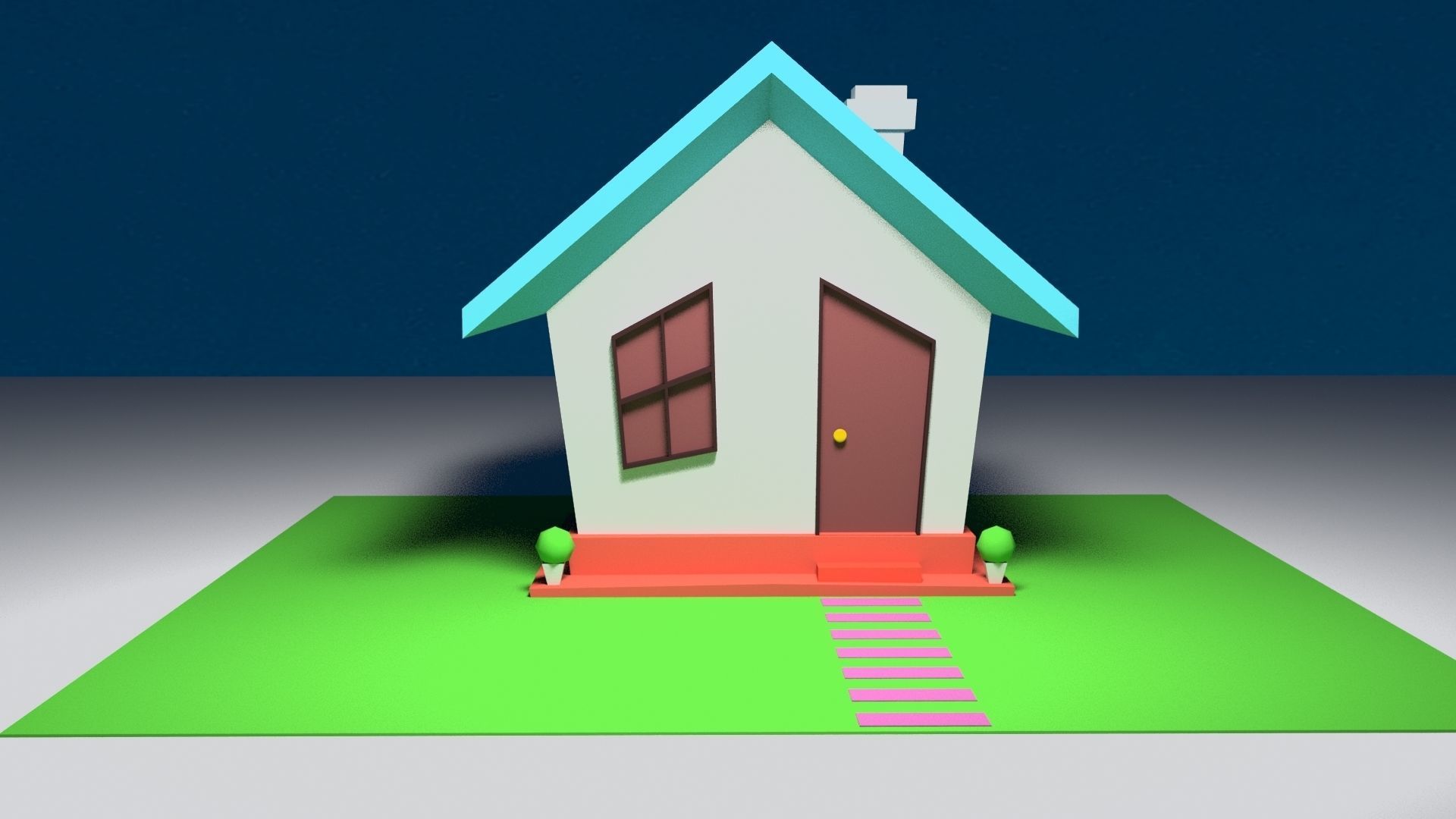 Low-Poly Cartoon House free VR / AR / low-poly 3D model | CGTrader