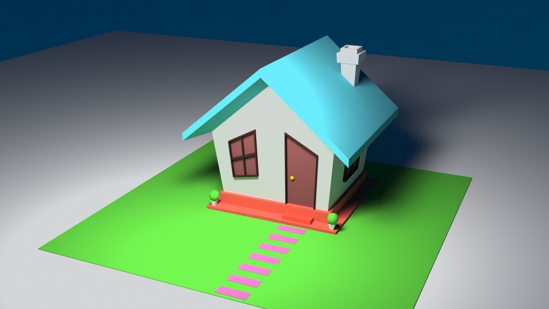 Low-Poly Cartoon House free VR / AR / low-poly 3D model | CGTrader