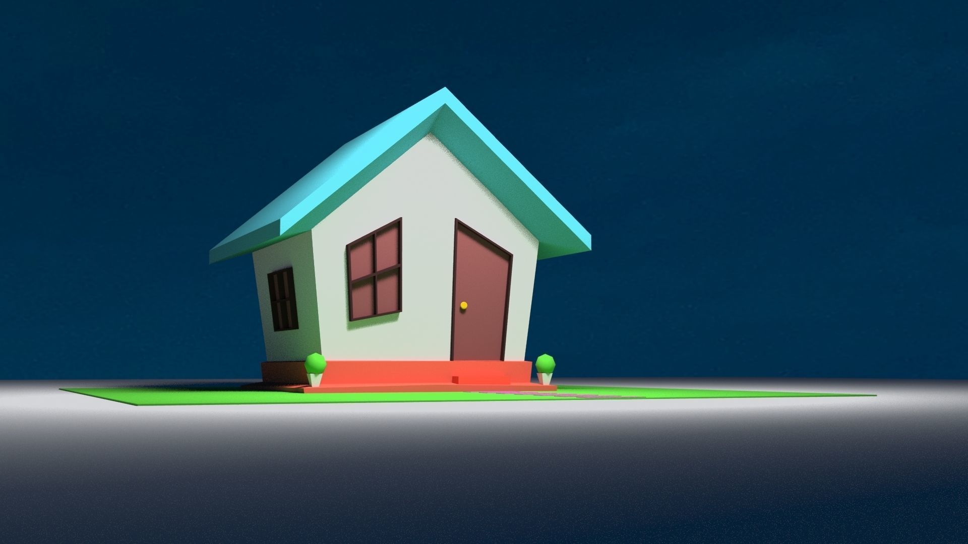 Low-Poly Cartoon House free VR / AR / low-poly 3D model | CGTrader