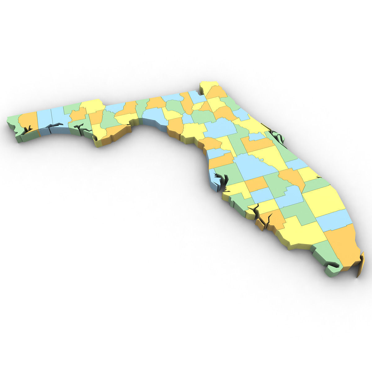 Florida Political Map 3D model | CGTrader