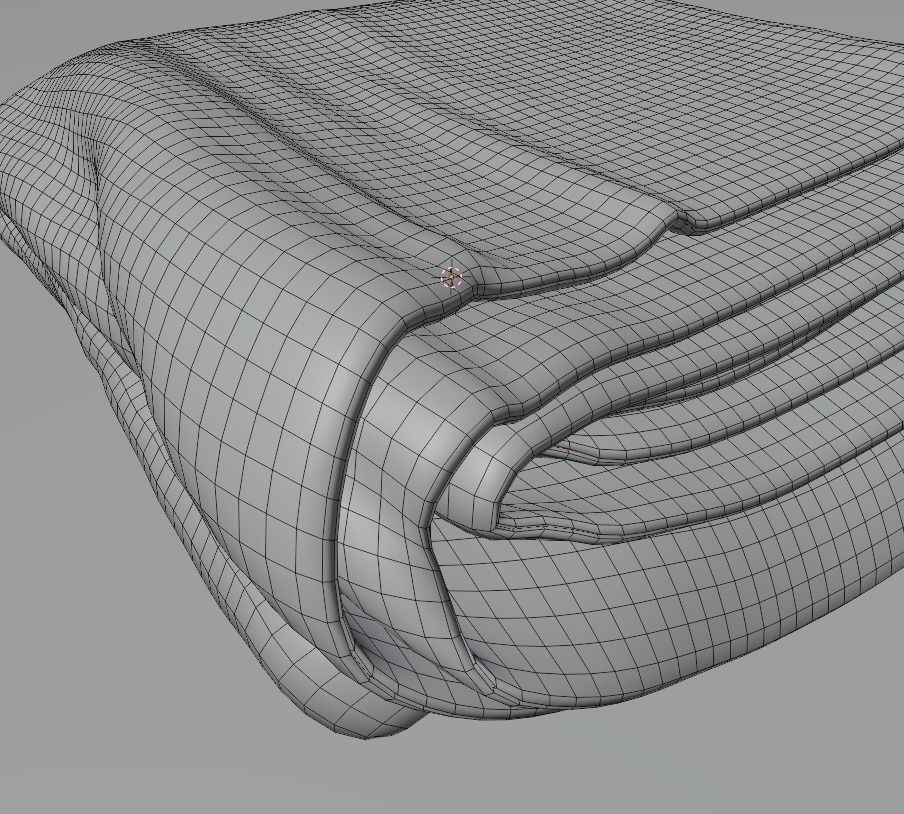 Blanket folded with orange flowers free 3D model | CGTrader