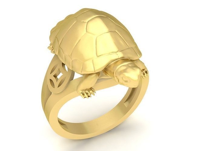 fengshui lucky turtle female ring 3597 3D model 3D printable | CGTrader