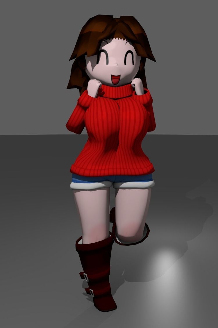 Chibi Chick free VR / AR / low-poly 3D model rigged | CGTrader