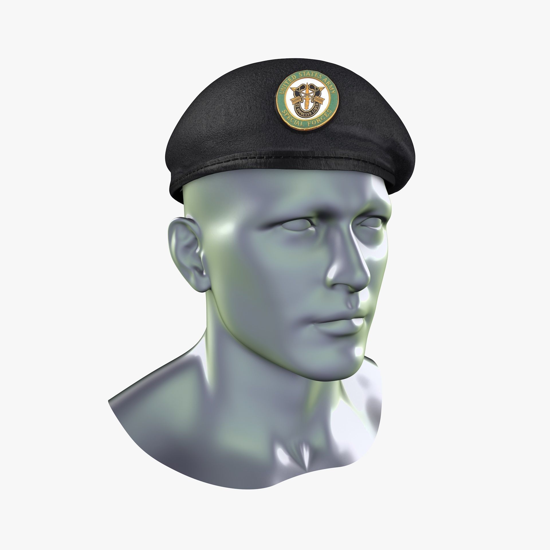 3D model Special Forces Beret Low Poly VR / AR / low-poly | CGTrader