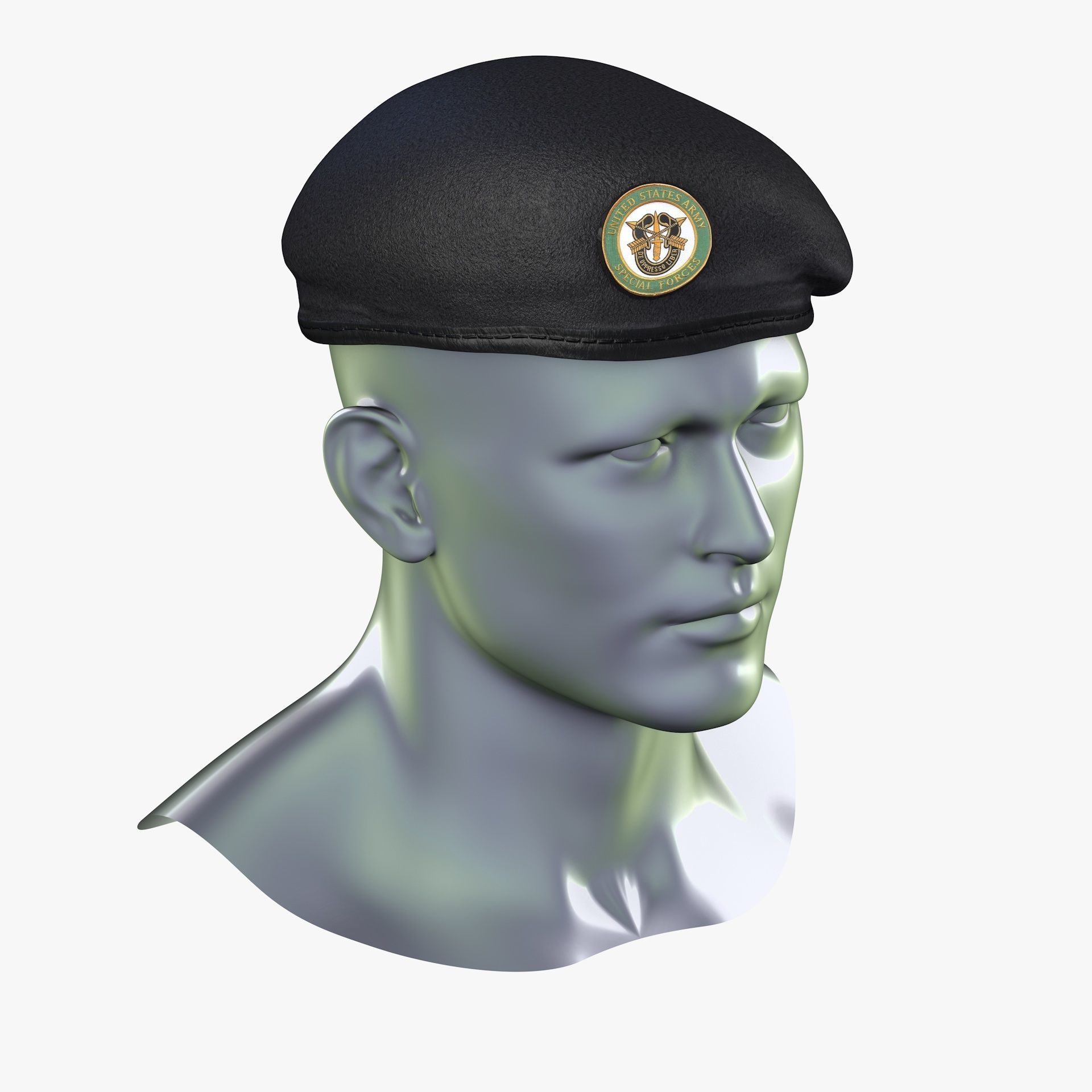 3D model Special Forces Beret Low Poly VR / AR / low-poly | CGTrader