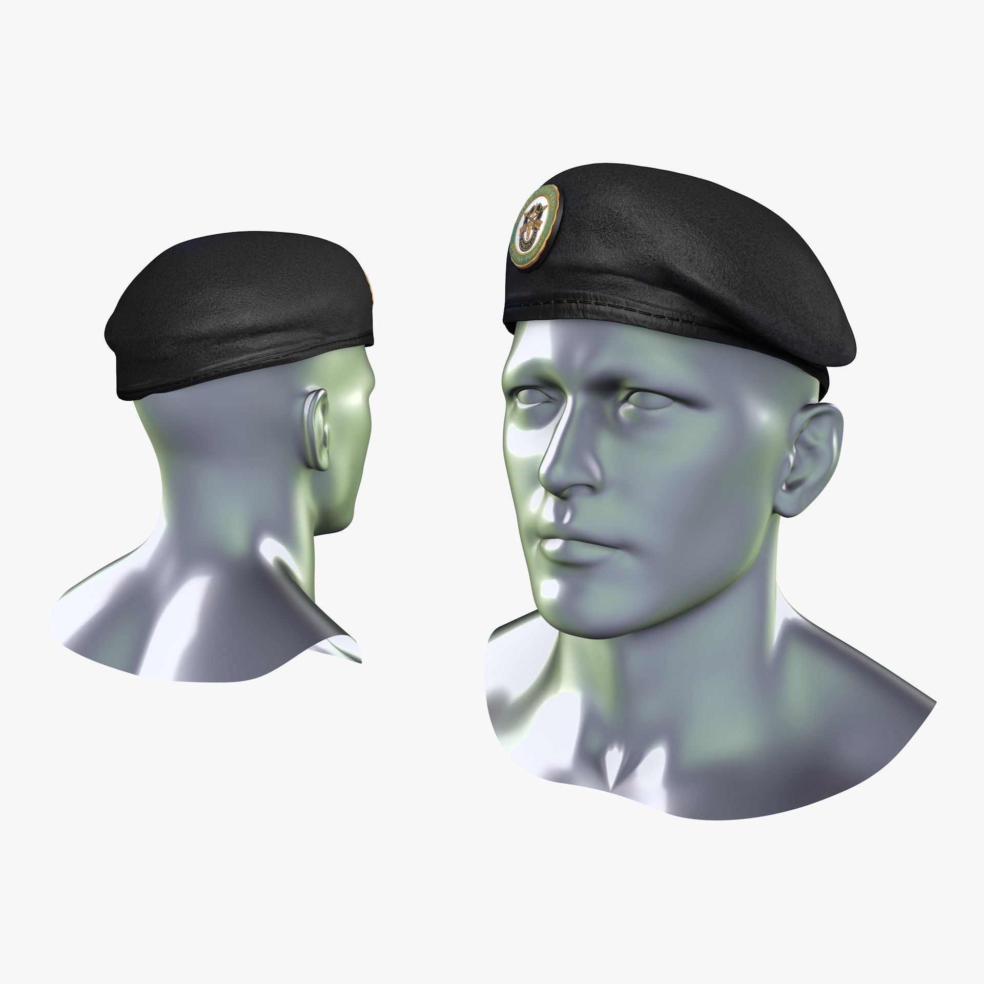 3D model Special Forces Beret Low Poly VR / AR / low-poly | CGTrader