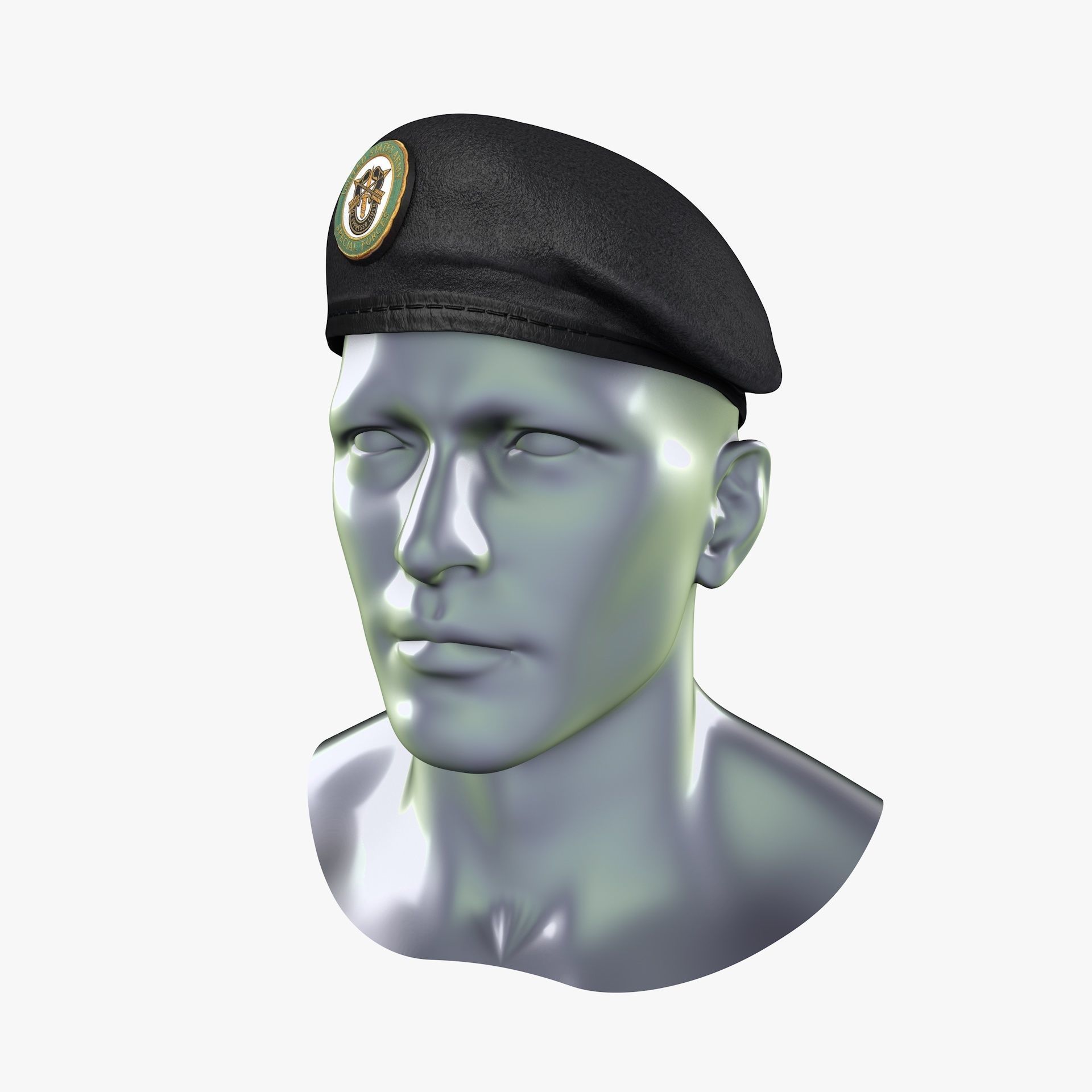 3D model Special Forces Beret Low Poly VR / AR / low-poly | CGTrader