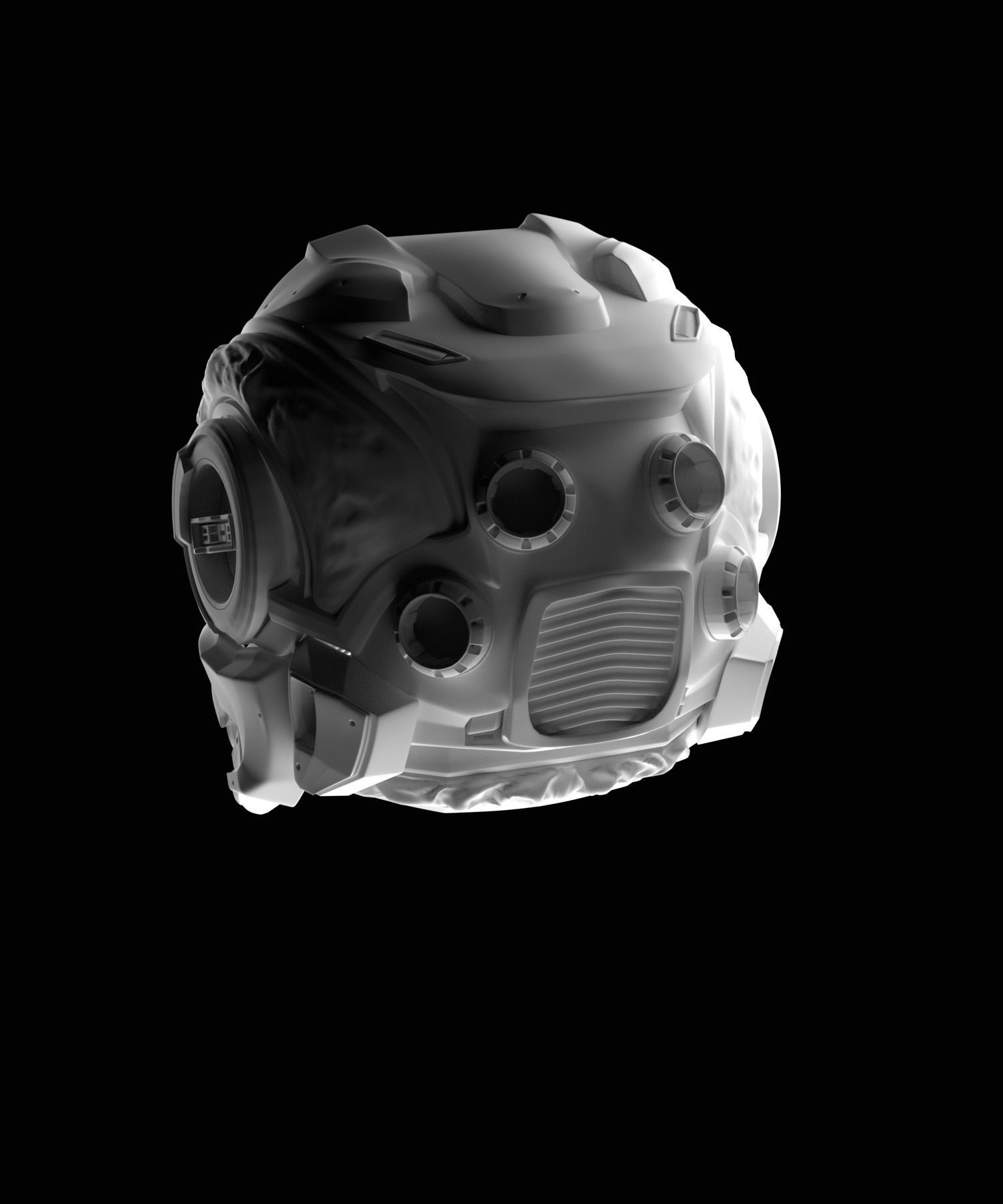 Futuristic Sci-fi Helmet 3D model | CGTrader